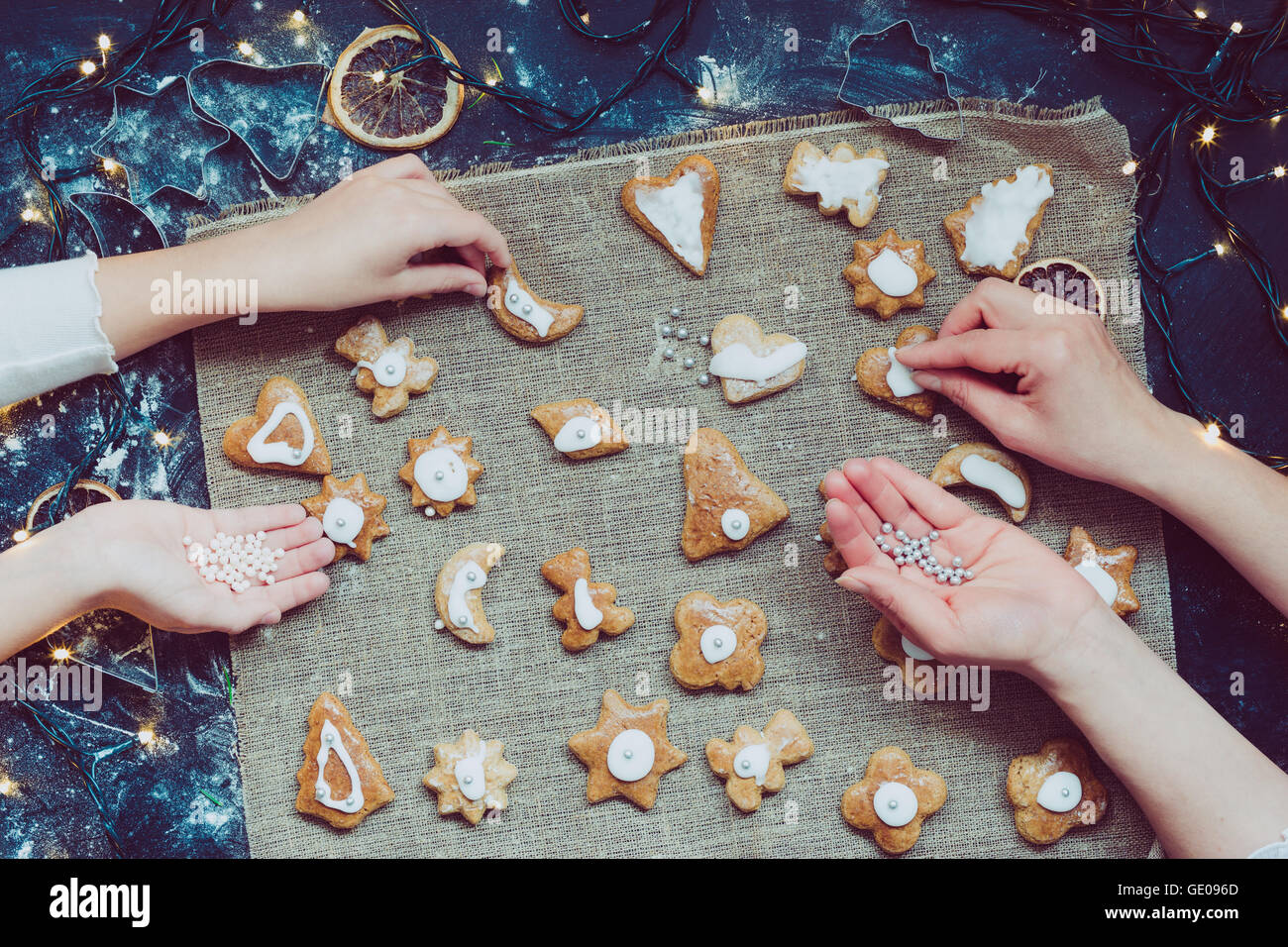 Making the Christmas cookies Stock Photo - Alamy