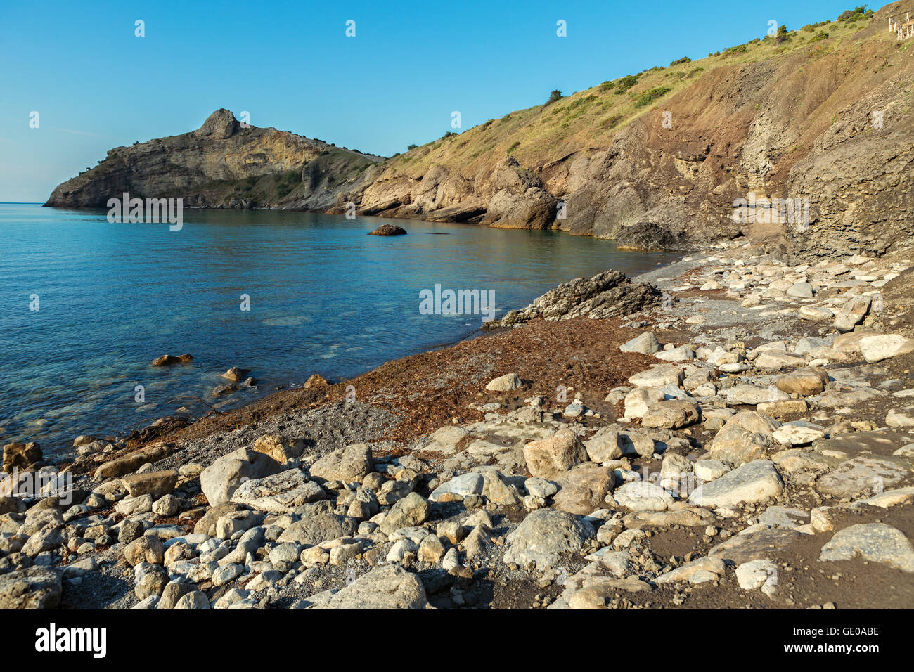 Beautiful Cape Kapchik in the Black Sea. Crimea Stock Photo - Alamy