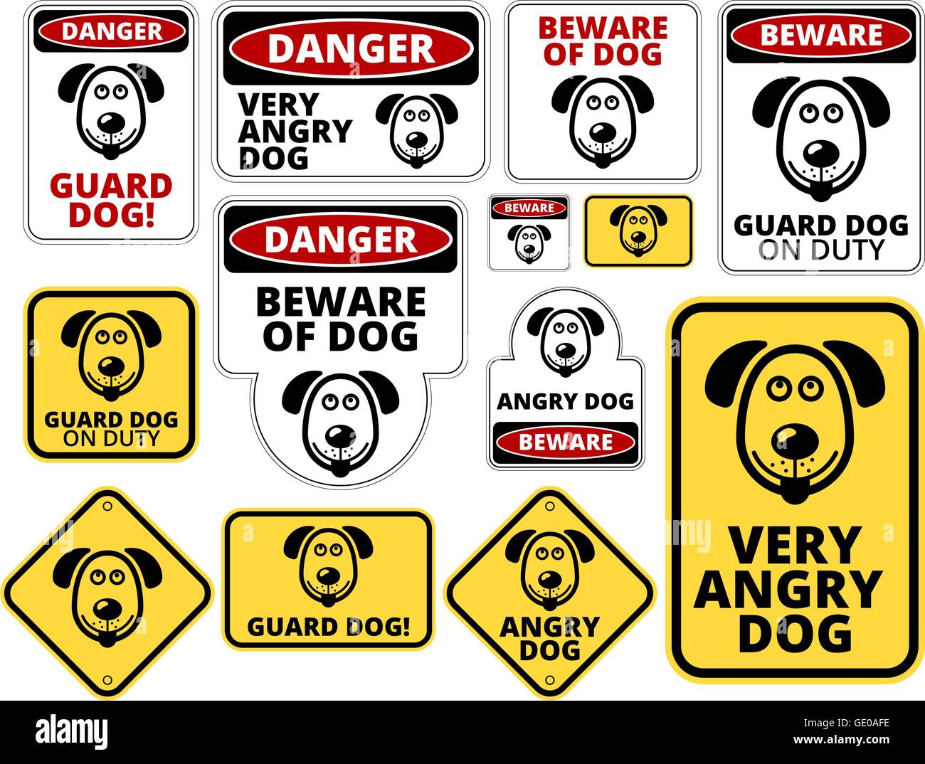 Beware vicious dog Stock Vector Images - Alamy