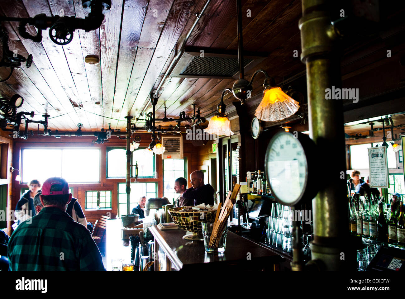 Bar in McMenamins Edgefield Oregon USA Stock Photo - Alamy