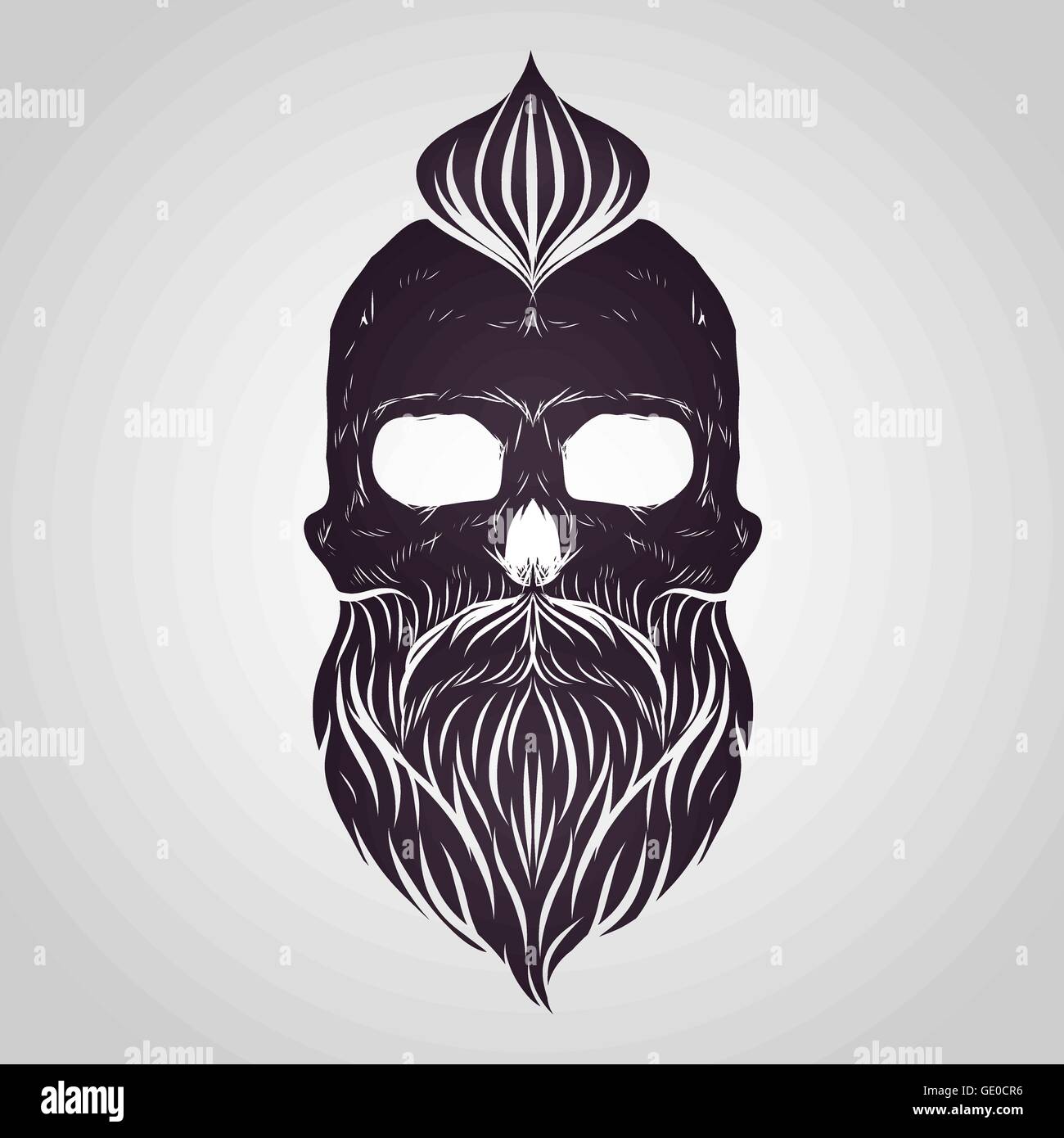 Bearded skull vector Stock Vector Image & Art - Alamy