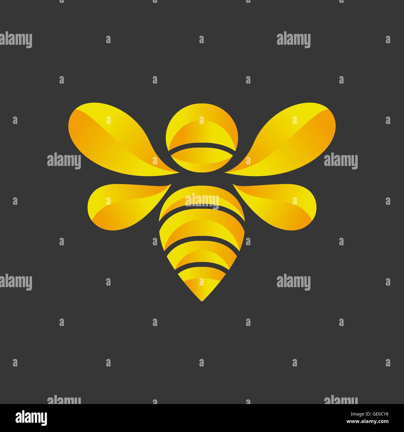 Bee logo vector Stock Vector Image & Art - Alamy