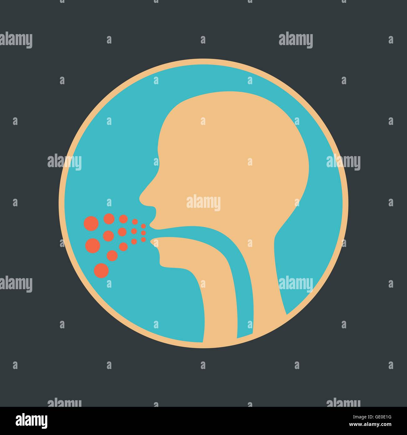 Coughing icon vector hi-res stock photography and images - Alamy