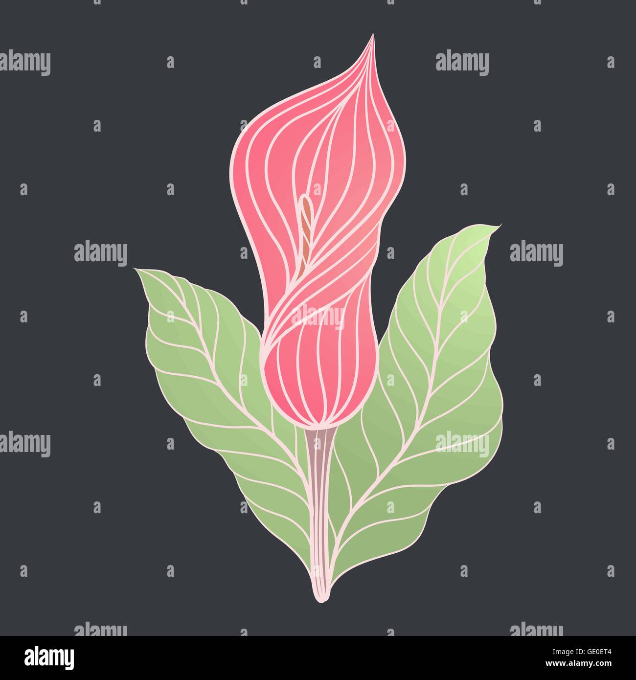 flower vintage vector Stock Vector Image & Art - Alamy