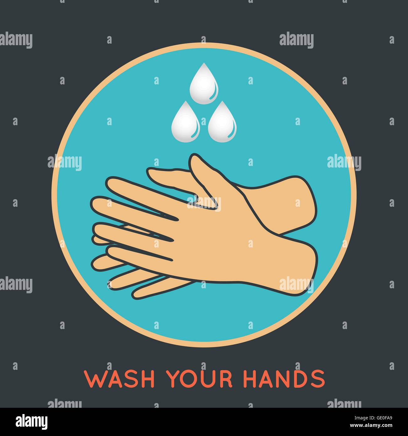 wash your hands symbol Stock Vector Image & Art - Alamy