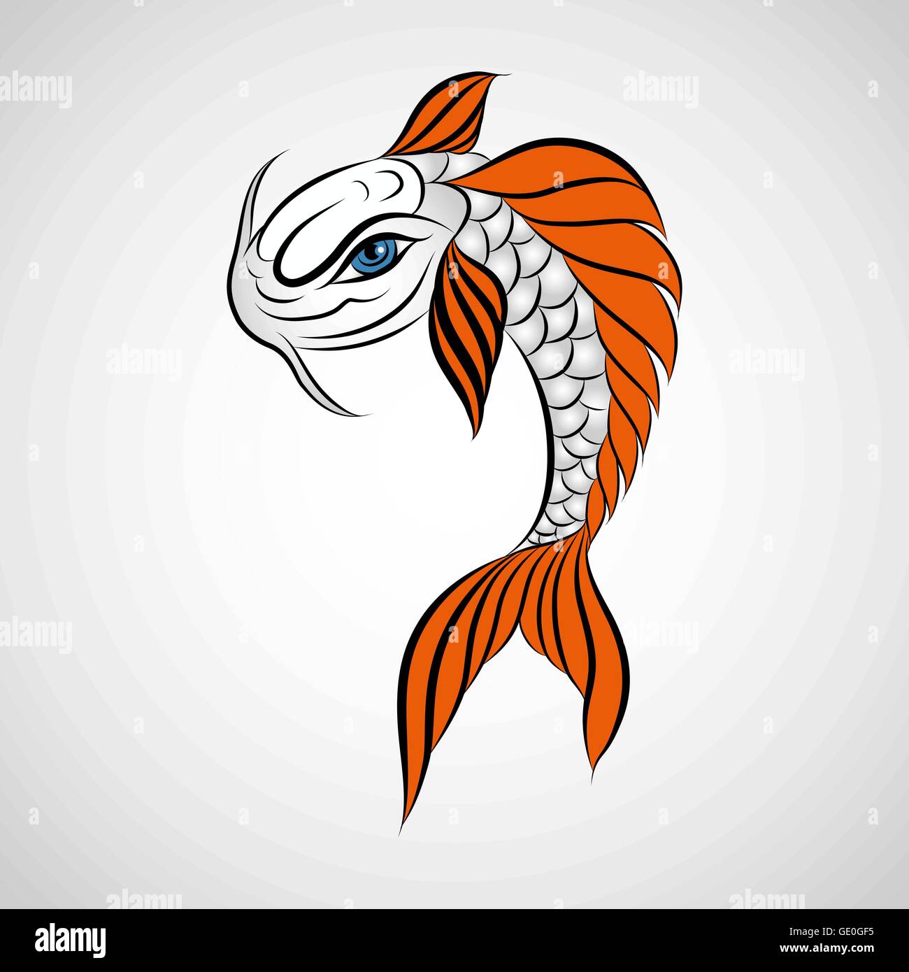 koi fish tattoo Stock Vector Image & Art - Alamy