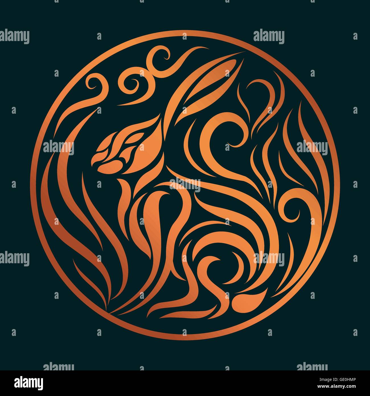 Rabbit logo vector Stock Vector Image & Art - Alamy