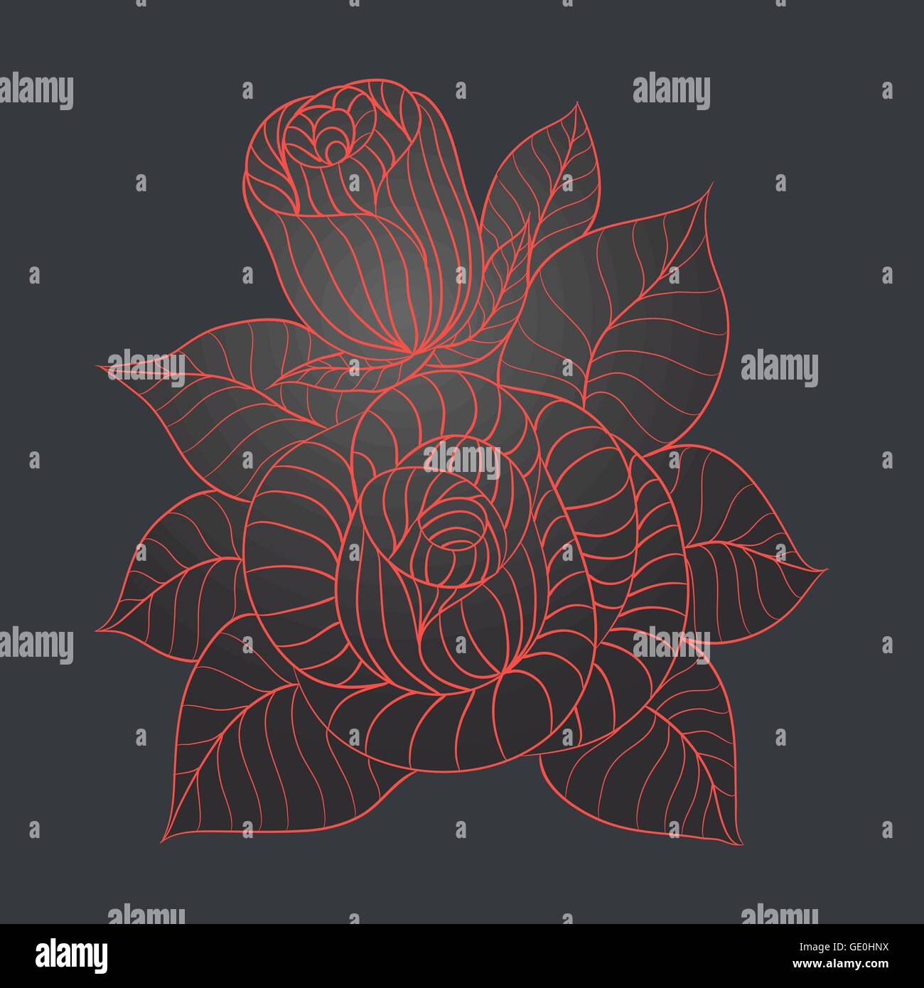 flower vintage vector Stock Vector Image & Art - Alamy
