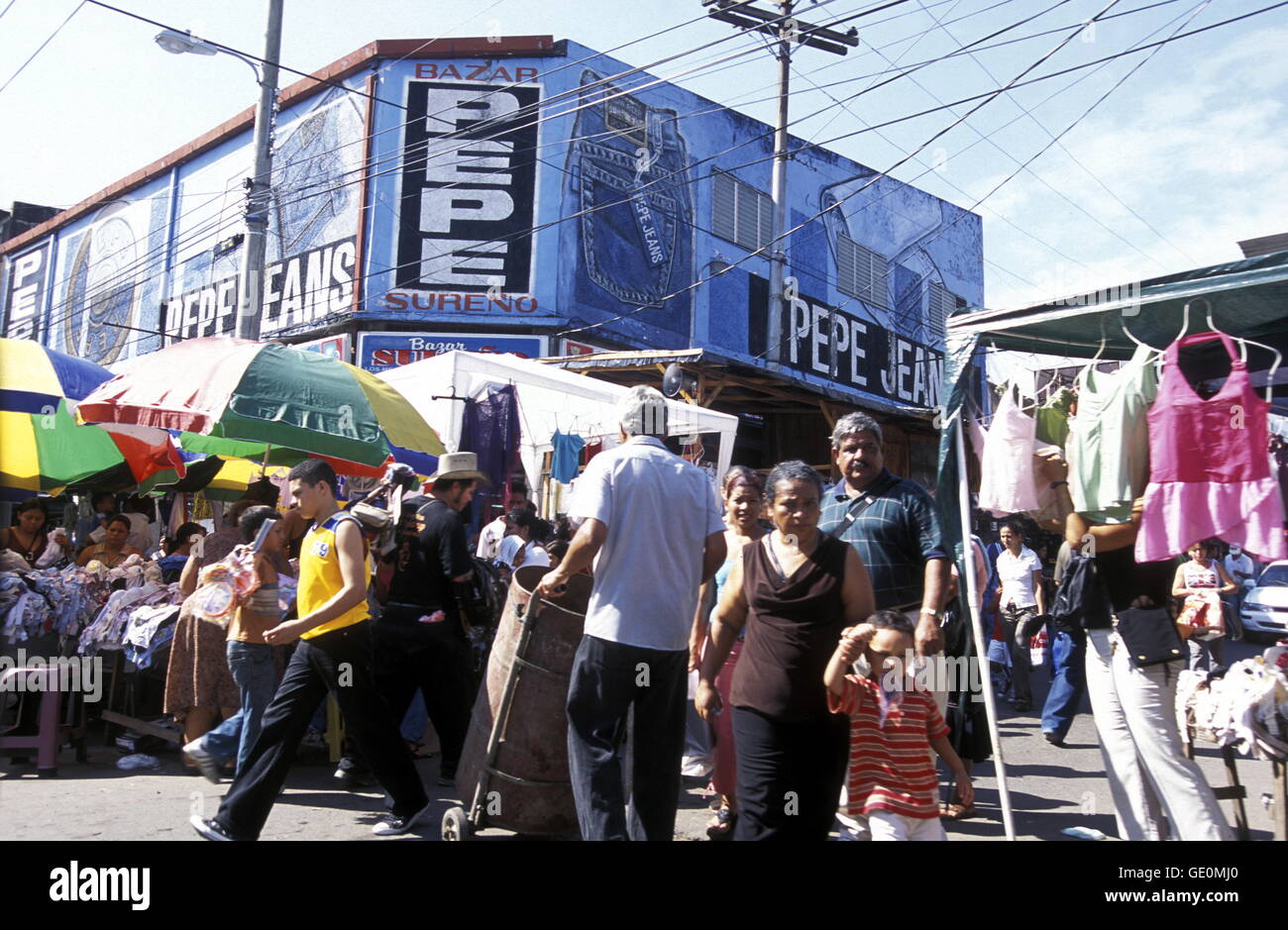 the Market in the centre of the city San Pedro Sula in Honduras in ...