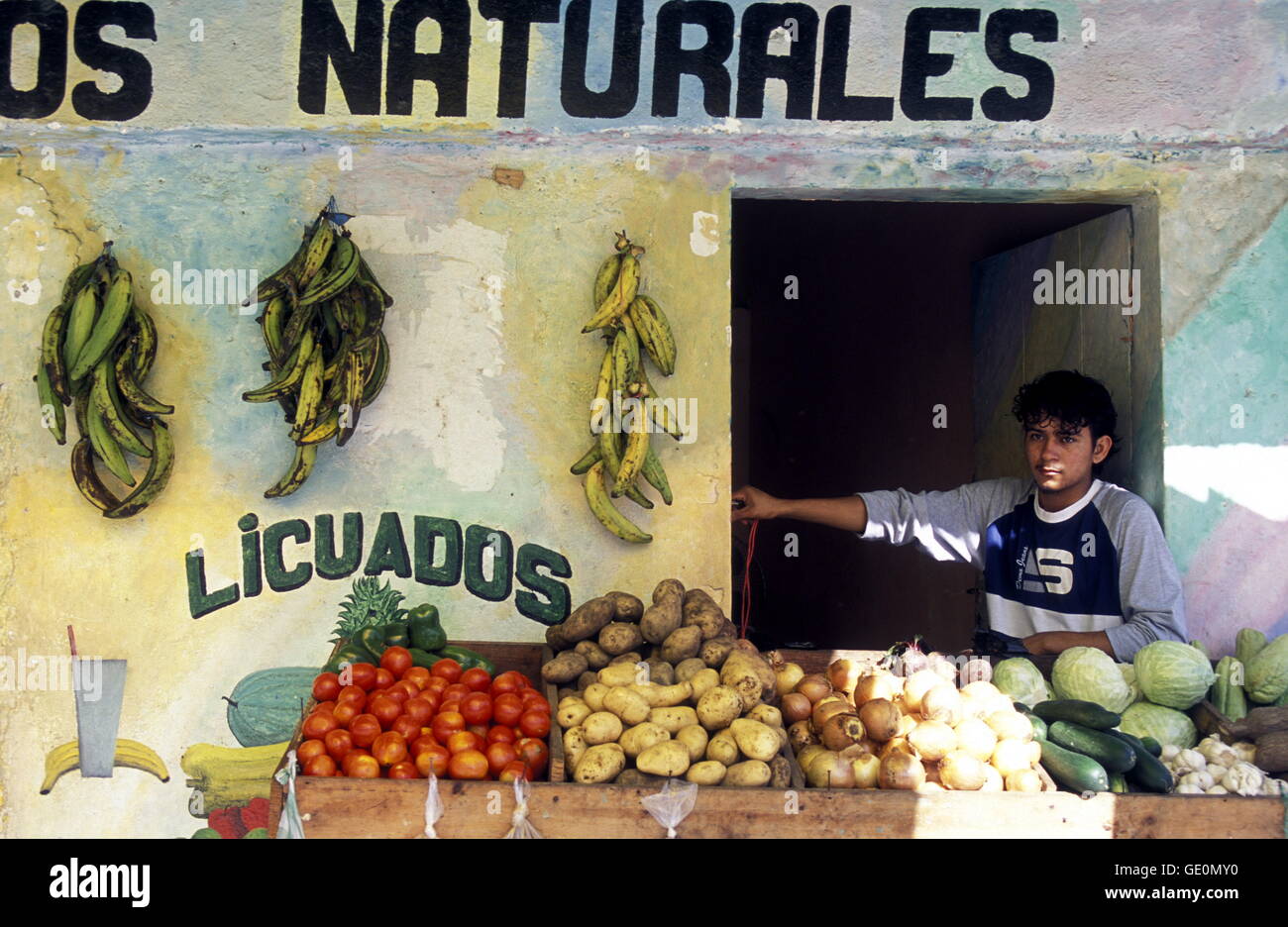 a Market in the city of Tela near San Pedro Sula on the caribian sea in ...