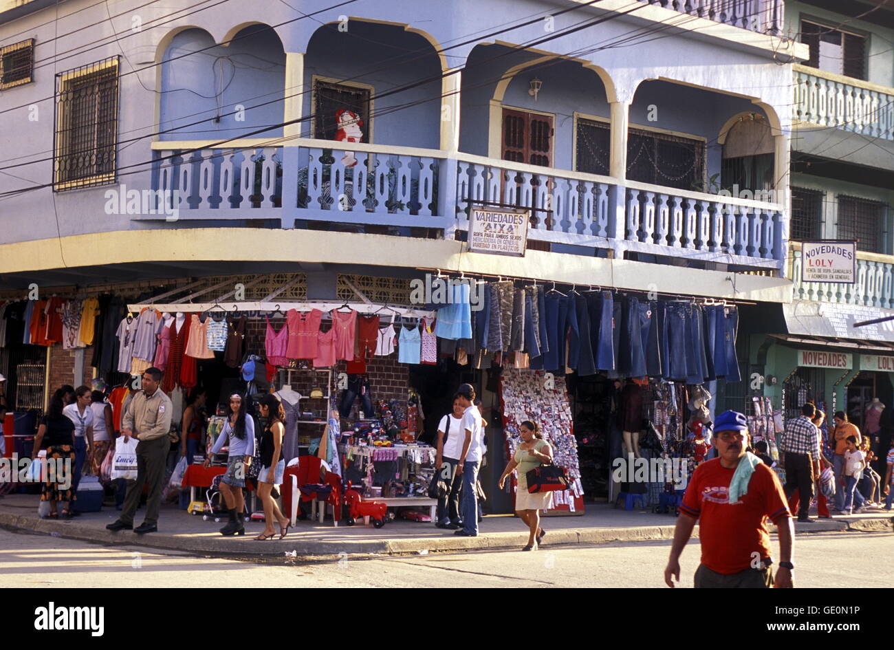 the city of Tela near San Pedro Sula on the caribian sea in Honduras in ...