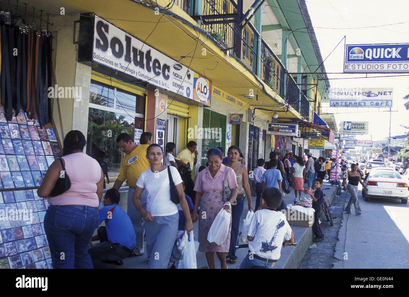 the city of Tela near San Pedro Sula on the caribian sea in Honduras in ...