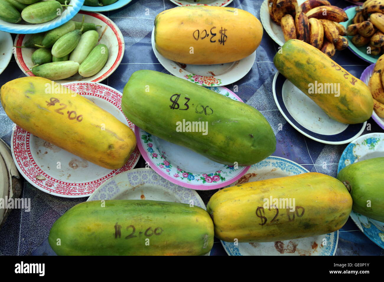 fruits at the market in the city of Bandar seri Begawan in the country ...