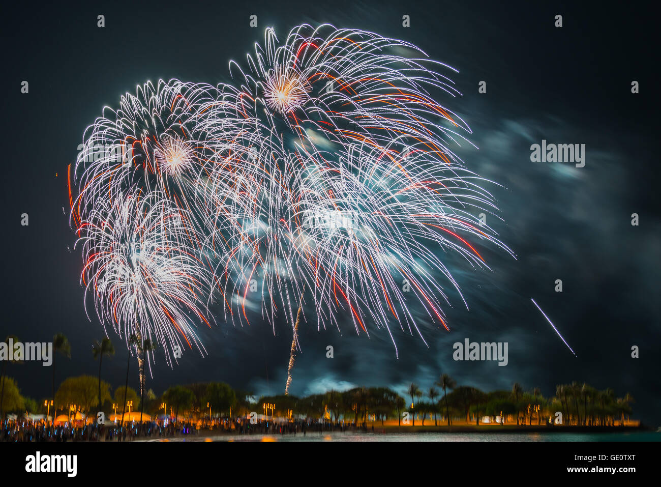Honolulu night fireworks hi-res stock photography and images - Alamy