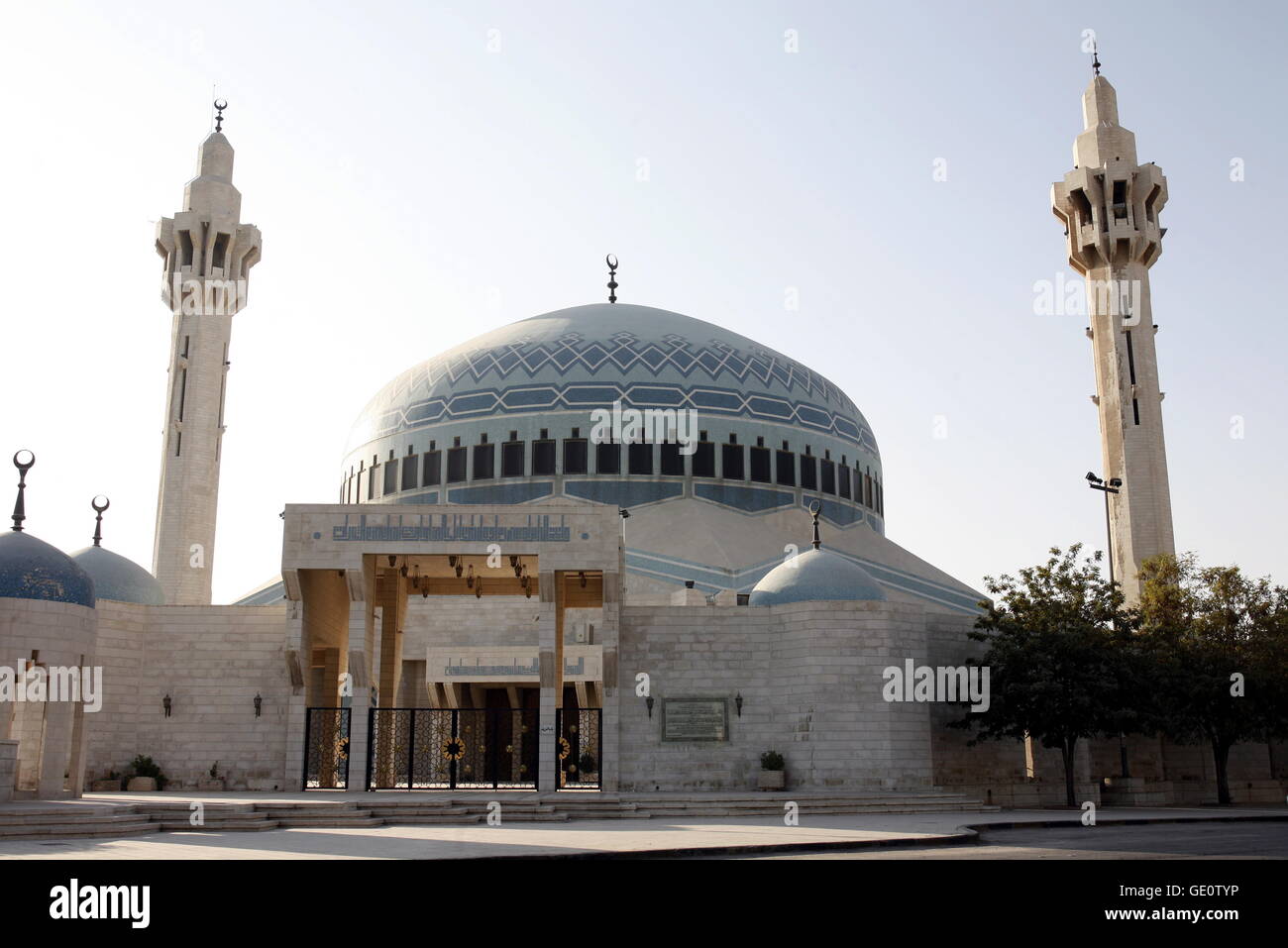 the King Abdullah Mosque in the City Amman in Jordan in the middle east ...