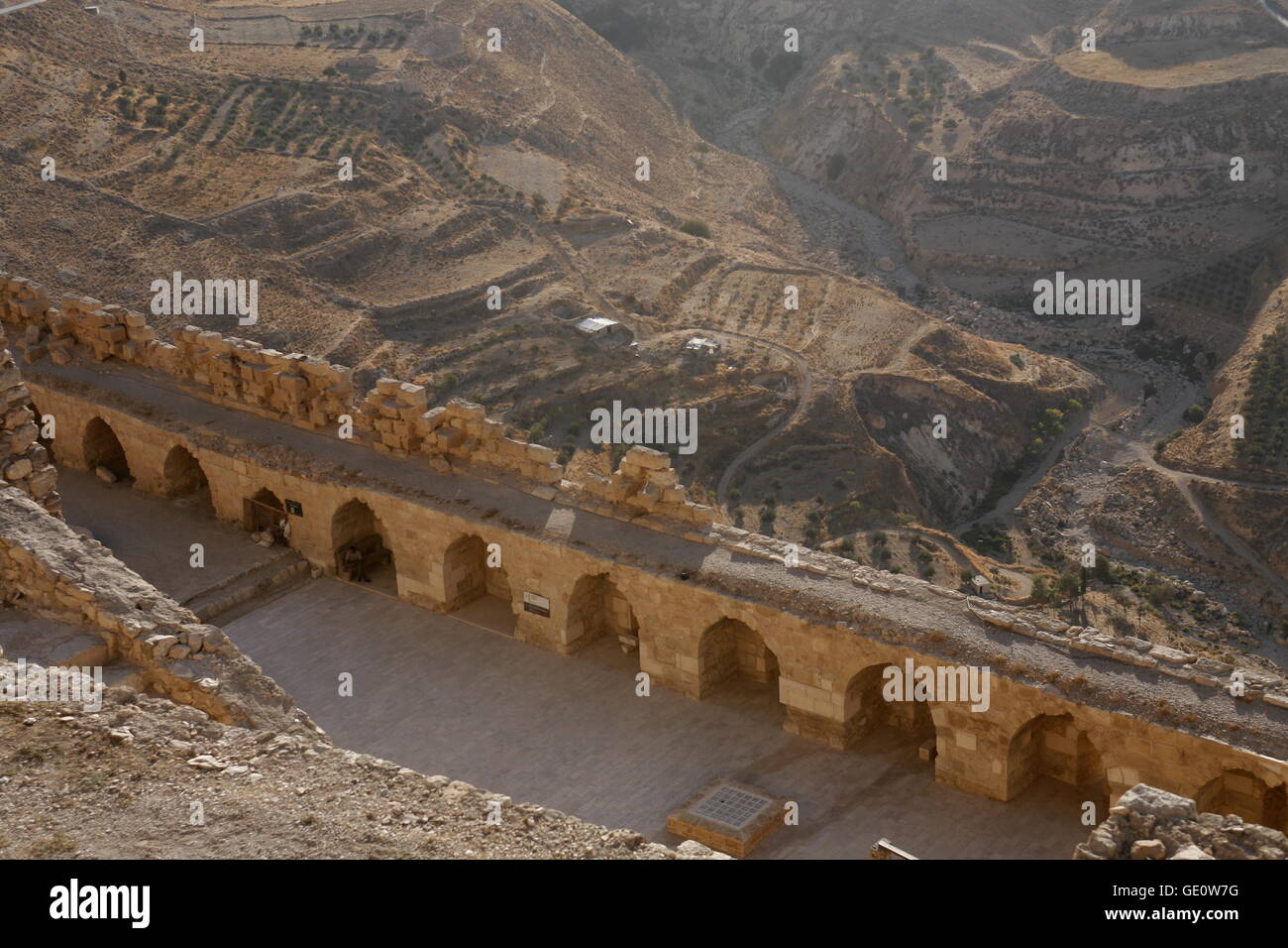 The Karak Castle in the Village of Karak in Jordan in the middle east ...
