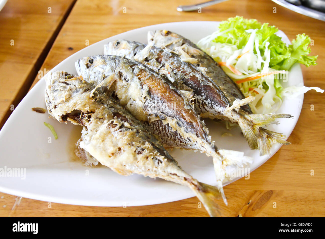 Deep fried mackerel ,Thai food Stock Photo - Alamy