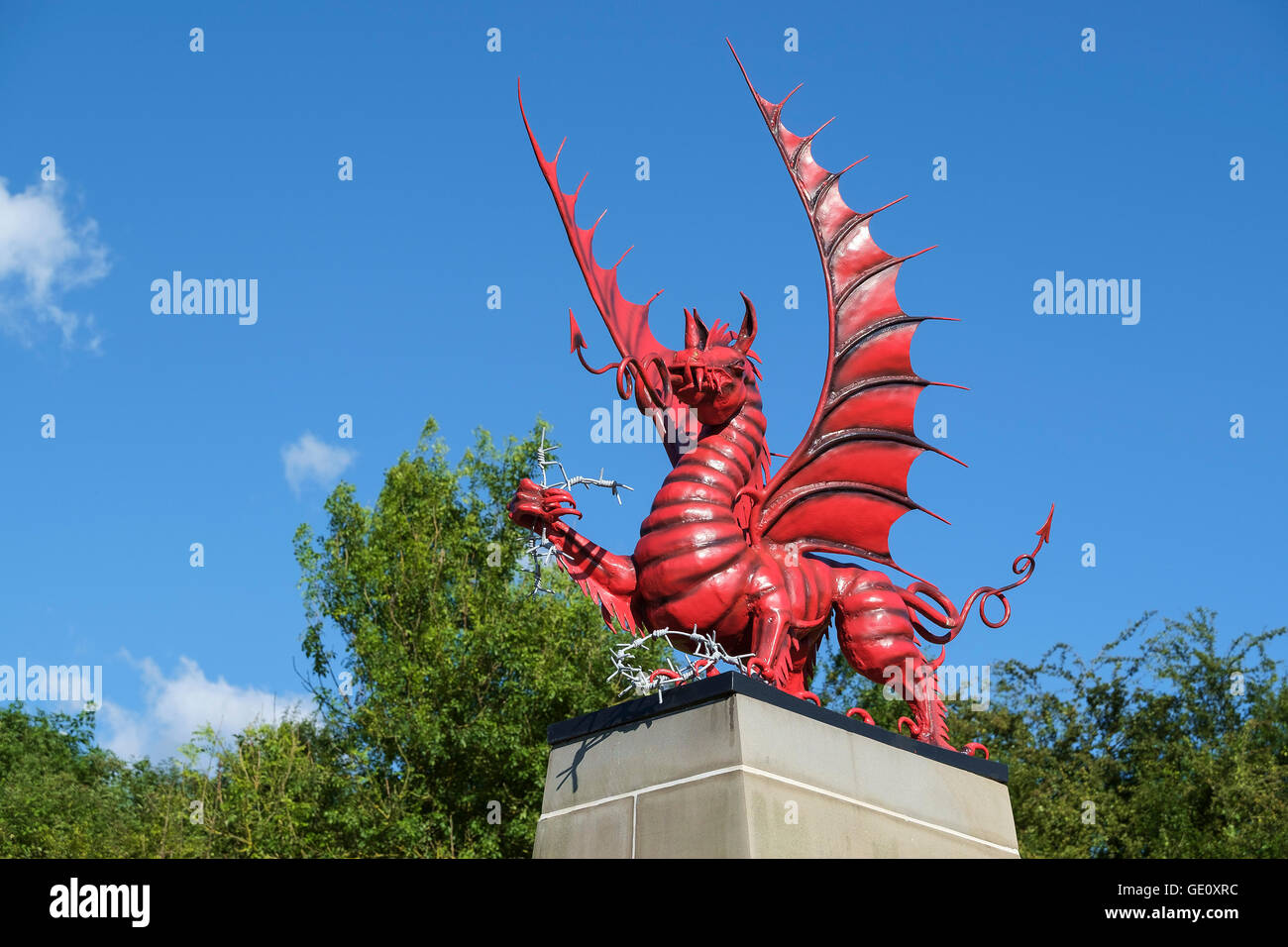 This Weish dragon memorial overlooks the area where the 38th (Welsh ...