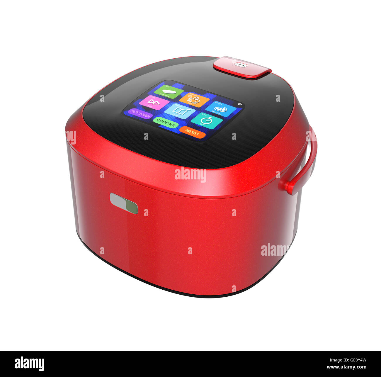 Rice cooker with touch screen which can control rice cooking mode. 3D ...