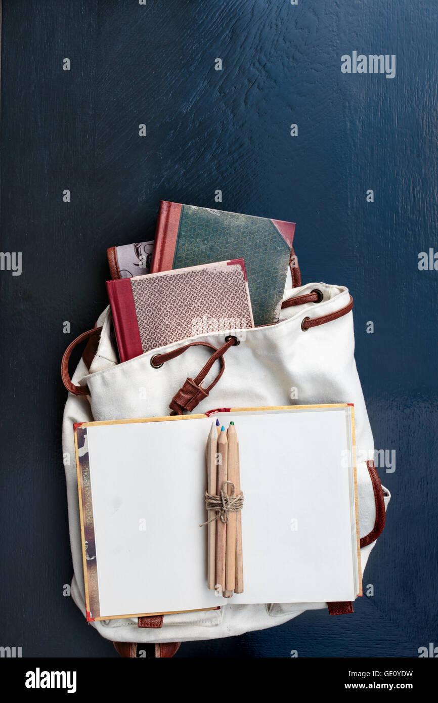 Desk book bag hi-res stock photography and images - Alamy