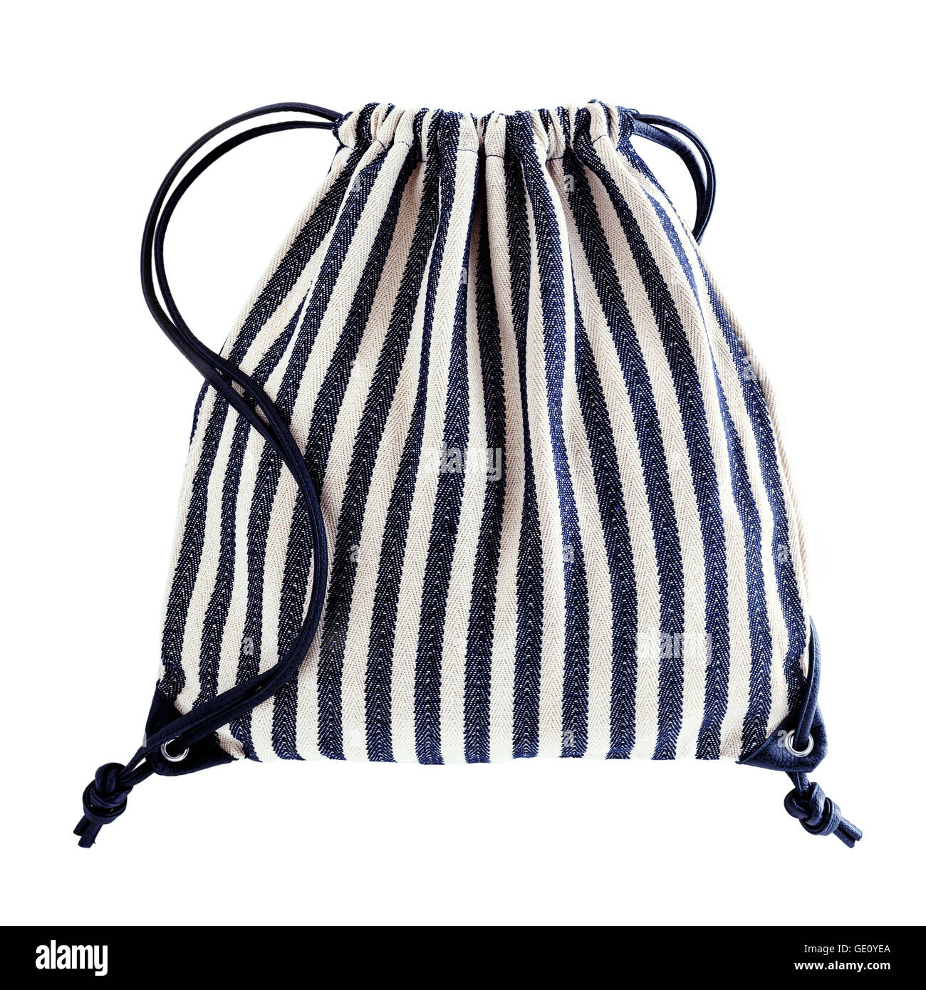 Drawstring backpack isolated on white background Stock Photo - Alamy