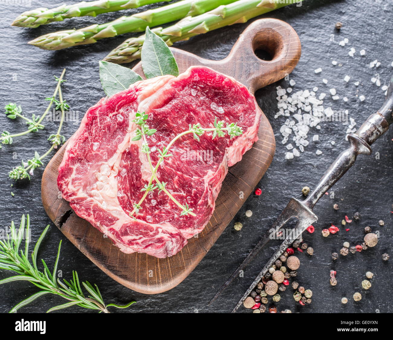 Rib eye steak raw hi-res stock photography and images - Alamy