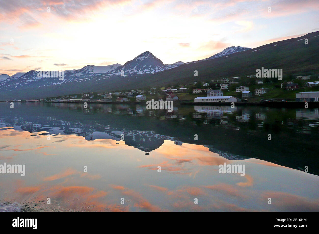 geography / travel, Iceland, Fjord, Lake, Mountain landscape ...