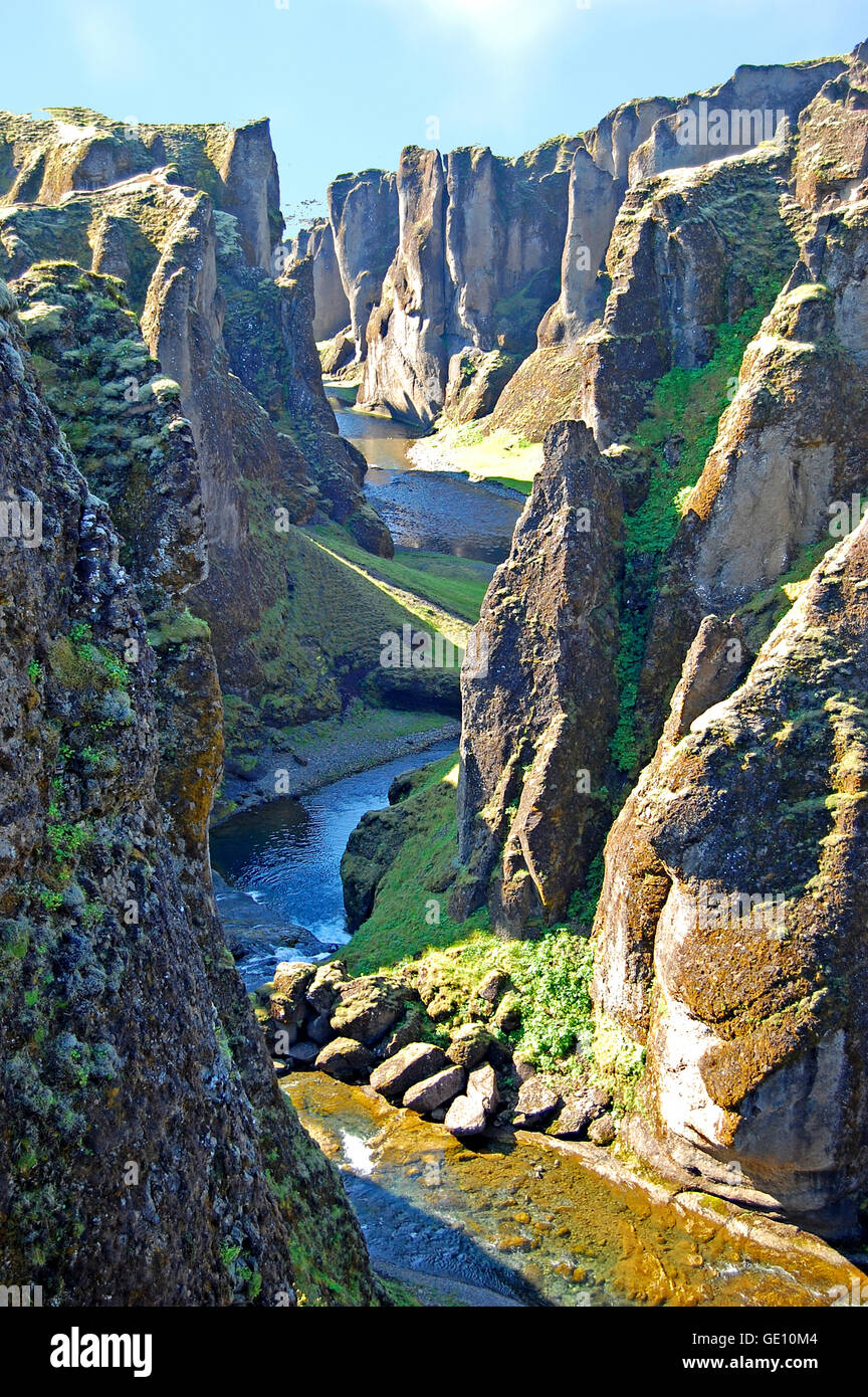 geography / travel, Iceland, landscapes, Fjadrargljufur gorge ...