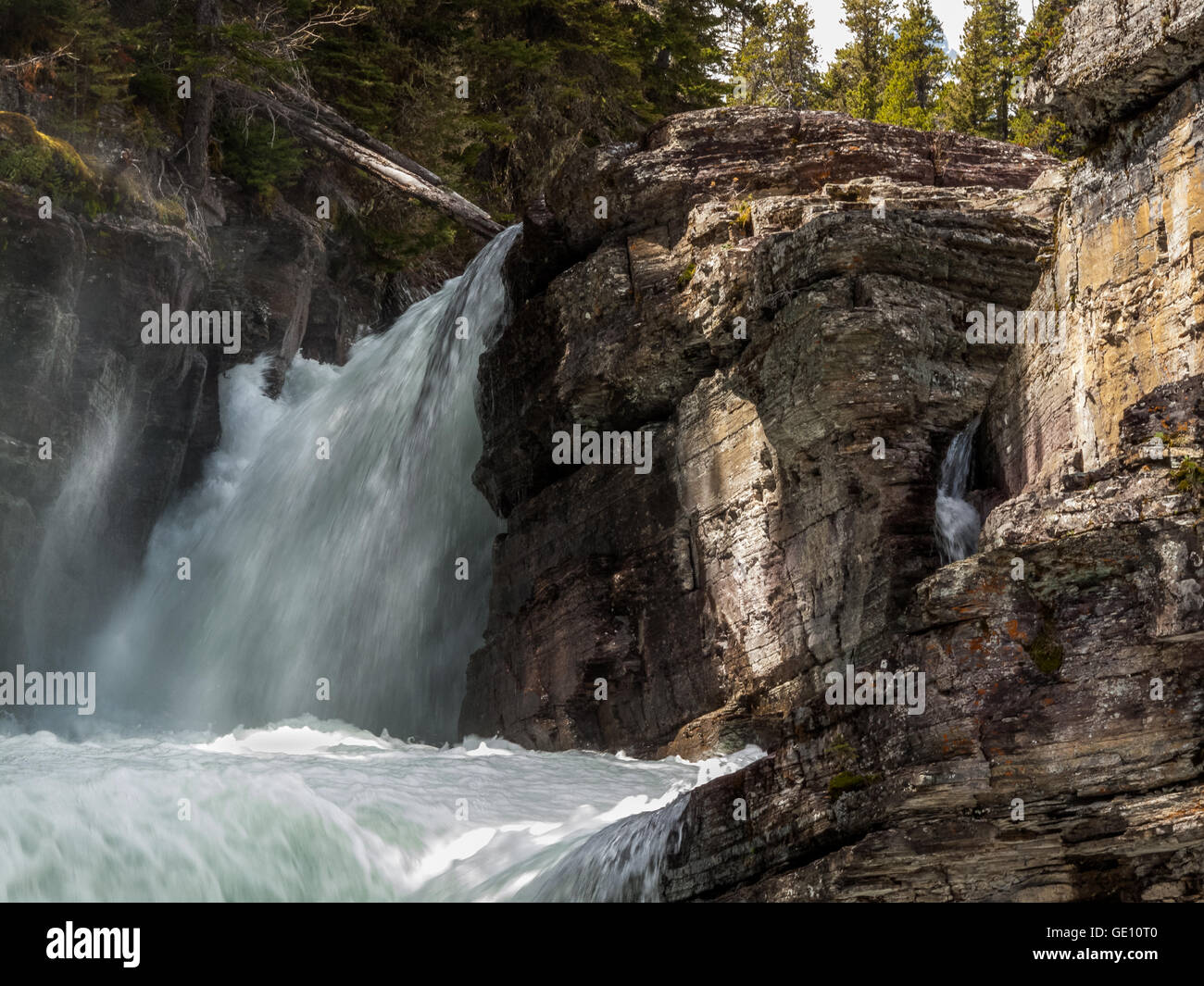 Saint Mary Falls at Glacier National Park ,Montana Stock Photo - Alamy