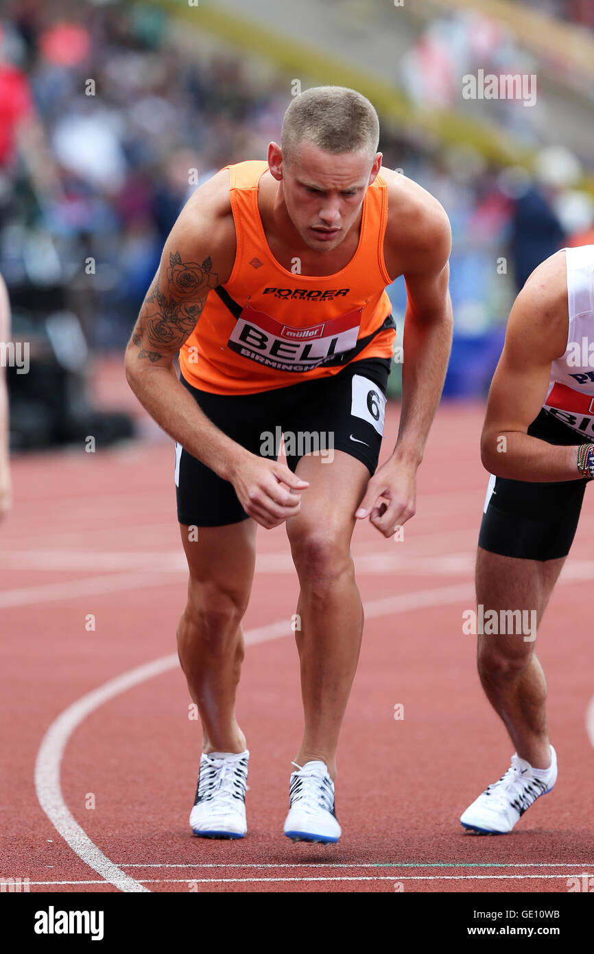 Kevin BELL at the start of the Men's 800m Heat 1; 2016 British ...