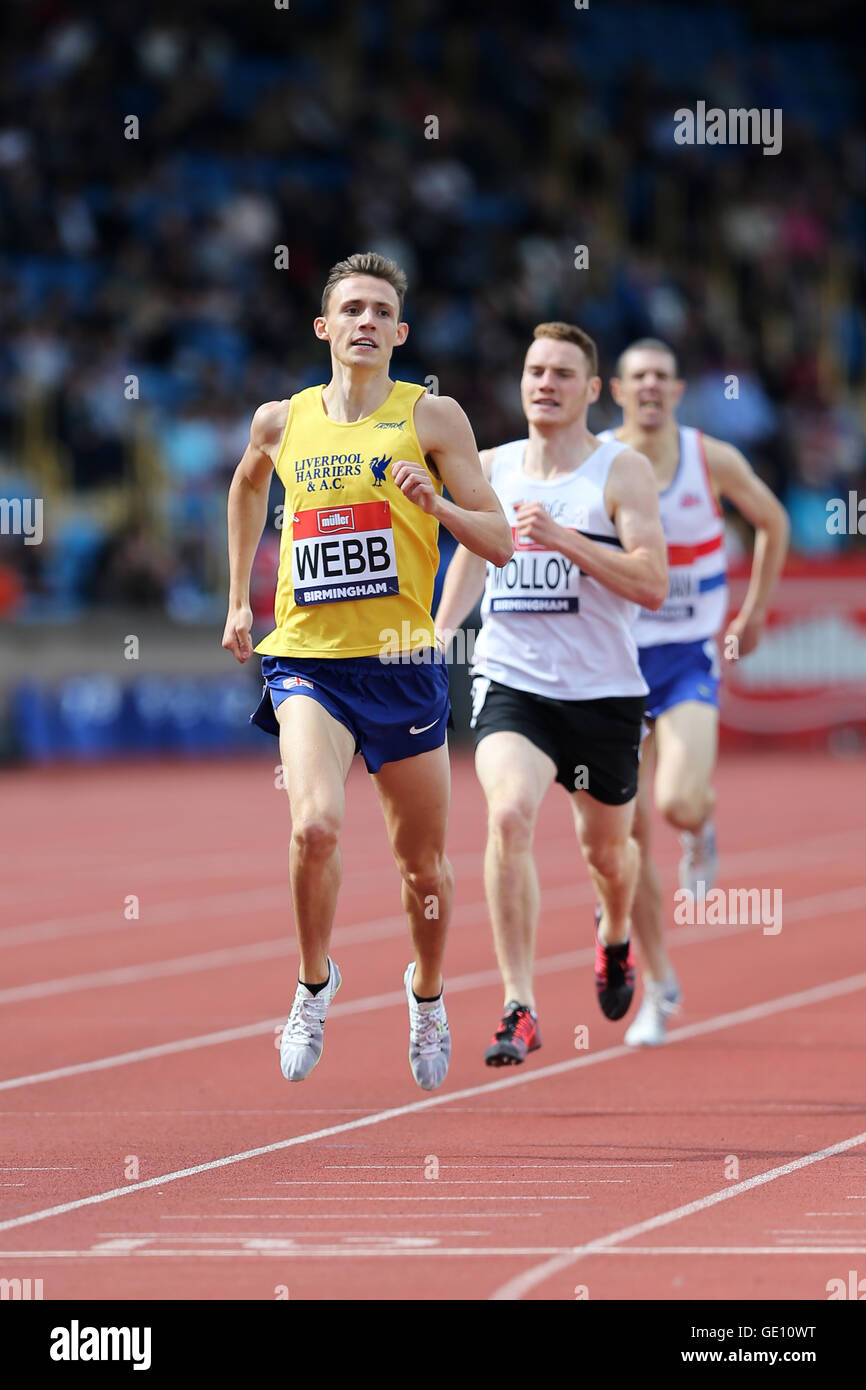 Jamie WEBB crossing the finish line in the Men's 800m Heat 3; 2016 ...