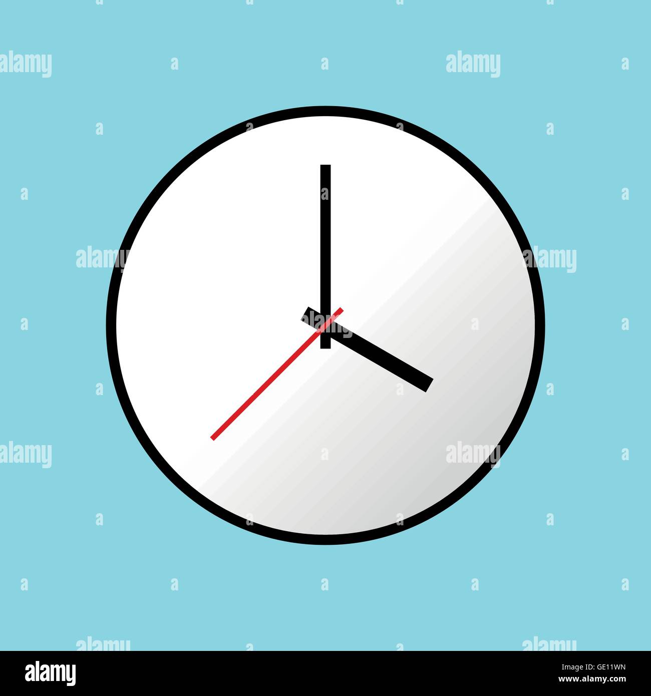 Clock icon, Vector illustration, flat design EPS10 Stock Vector Image ...