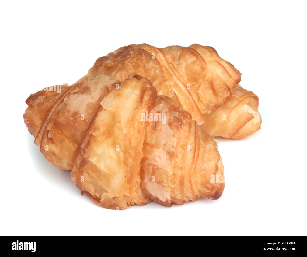 Fresh and tasty croissant on white background Stock Photo - Alamy