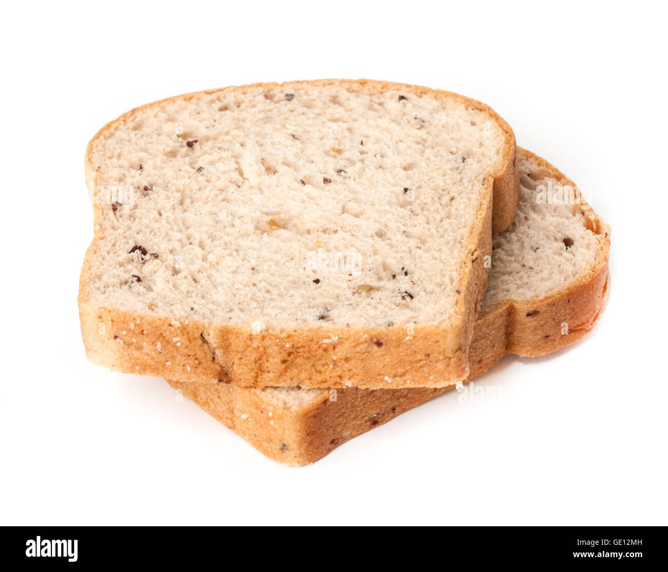 Homemade slided bread isolated on white background Stock Photo - Alamy