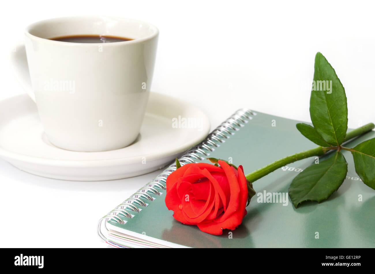 Red rose book cup coffee hi-res stock photography and images - Alamy
