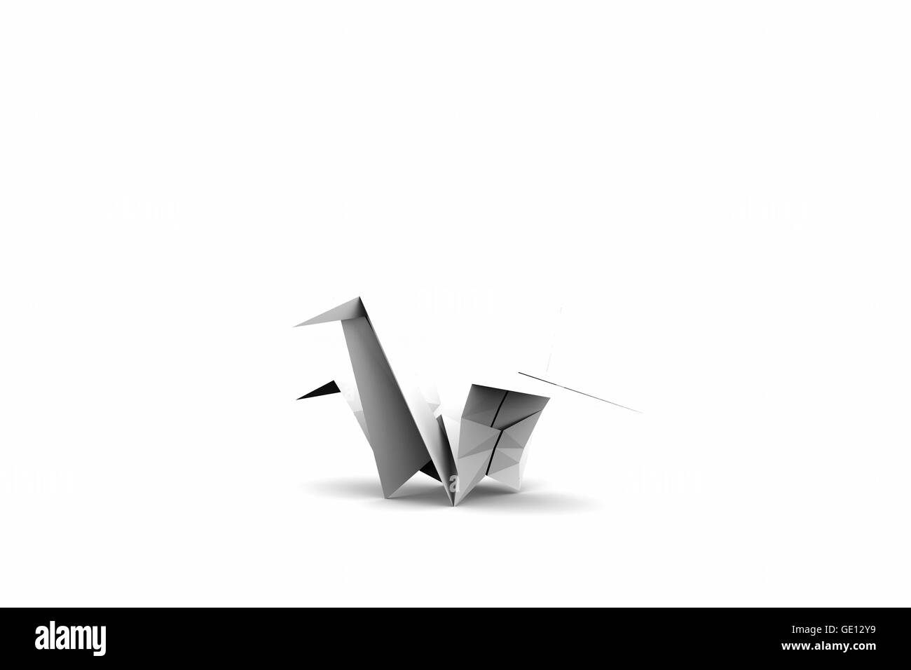 origami crane isolated on white background Stock Photo - Alamy