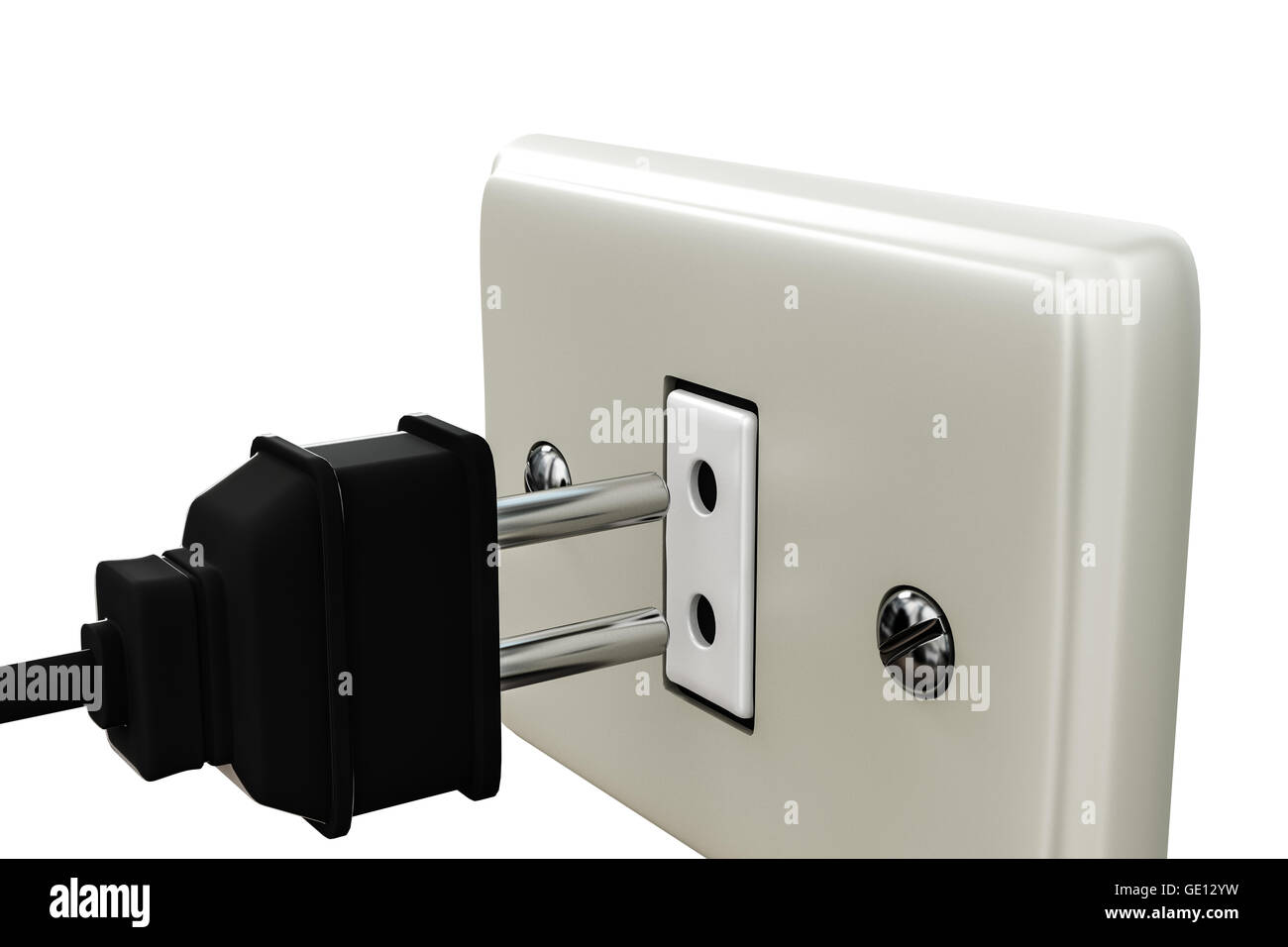 3d illustration of an electric socket isolated on white background ...