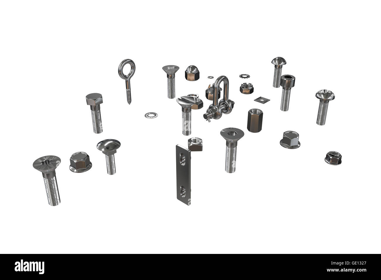 3d illustration of hardware stuff isolated on white background Stock ...