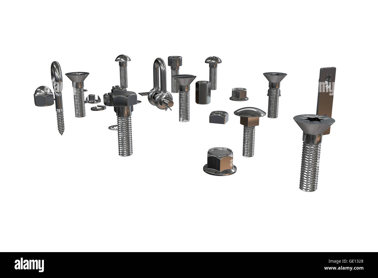 3d illustration of hardware stuff isolated on white background Stock ...