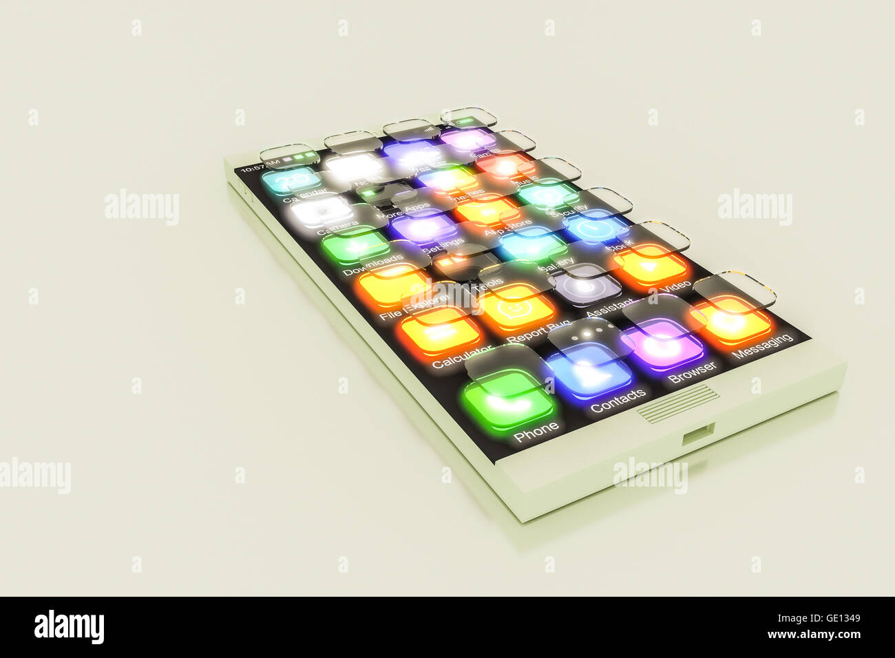 modern smartphone isolated on white background Stock Photo - Alamy