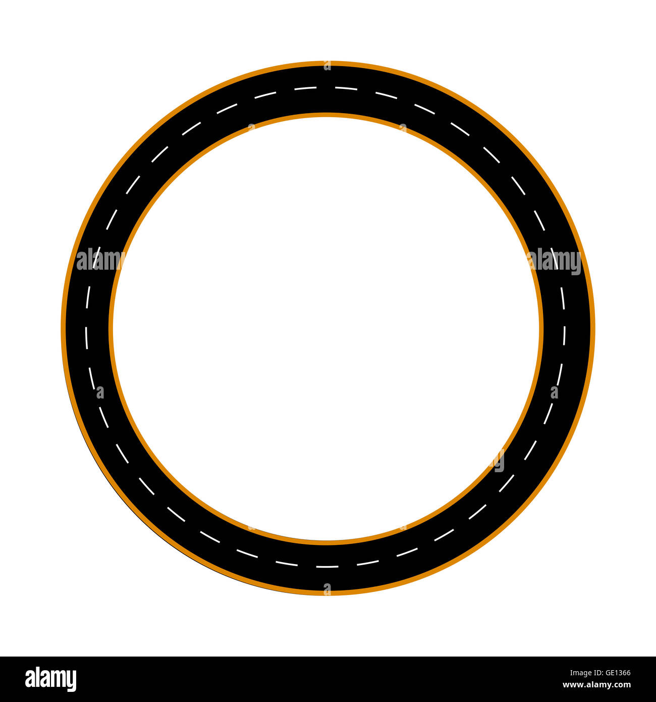 Illustration Of A Circular Road Path Isolated On White Background Stock illustration-of-a-circular-road-path-isolated-on-white-background-stock