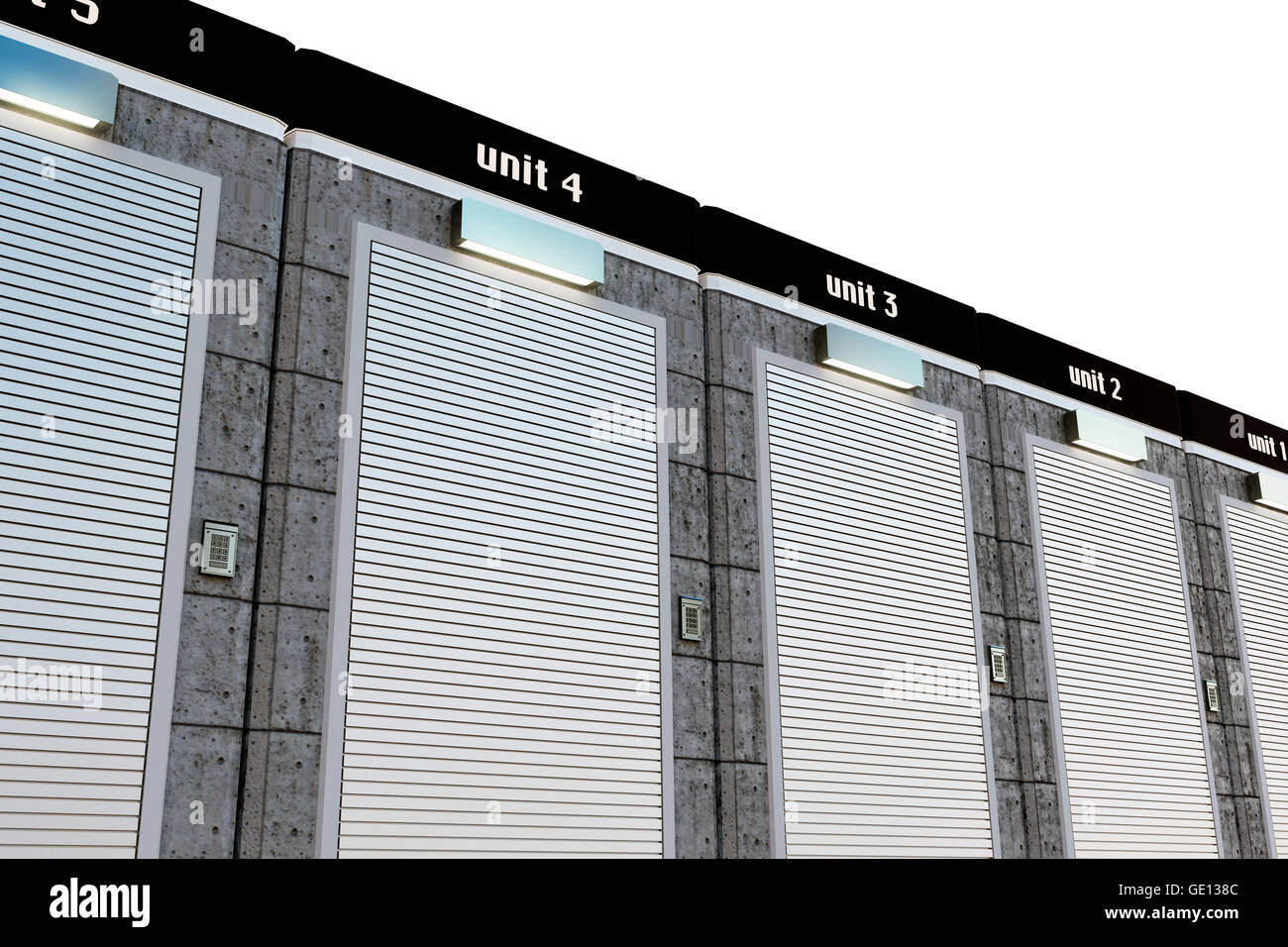 3d illustration of self storage units Stock Photo - Alamy
