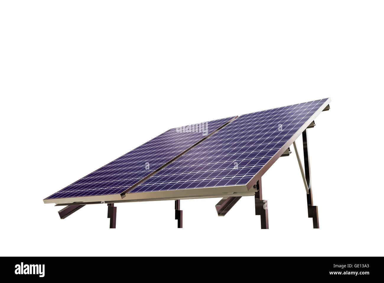 solar panel isolated on white background Stock Photo - Alamy
