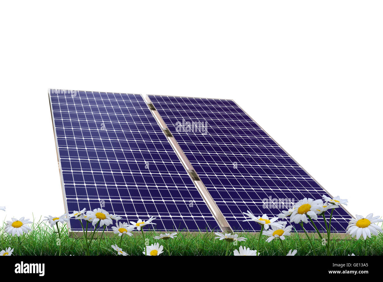 solar panel isolated on white background Stock Photo - Alamy
