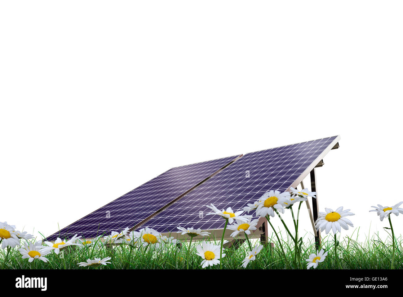 solar panel isolated on white background Stock Photo - Alamy