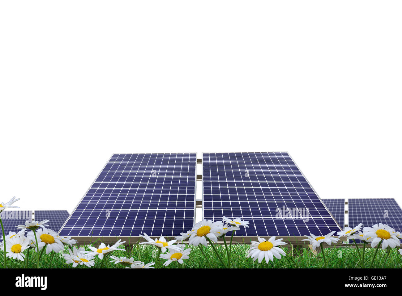 solar panel isolated on white background Stock Photo - Alamy