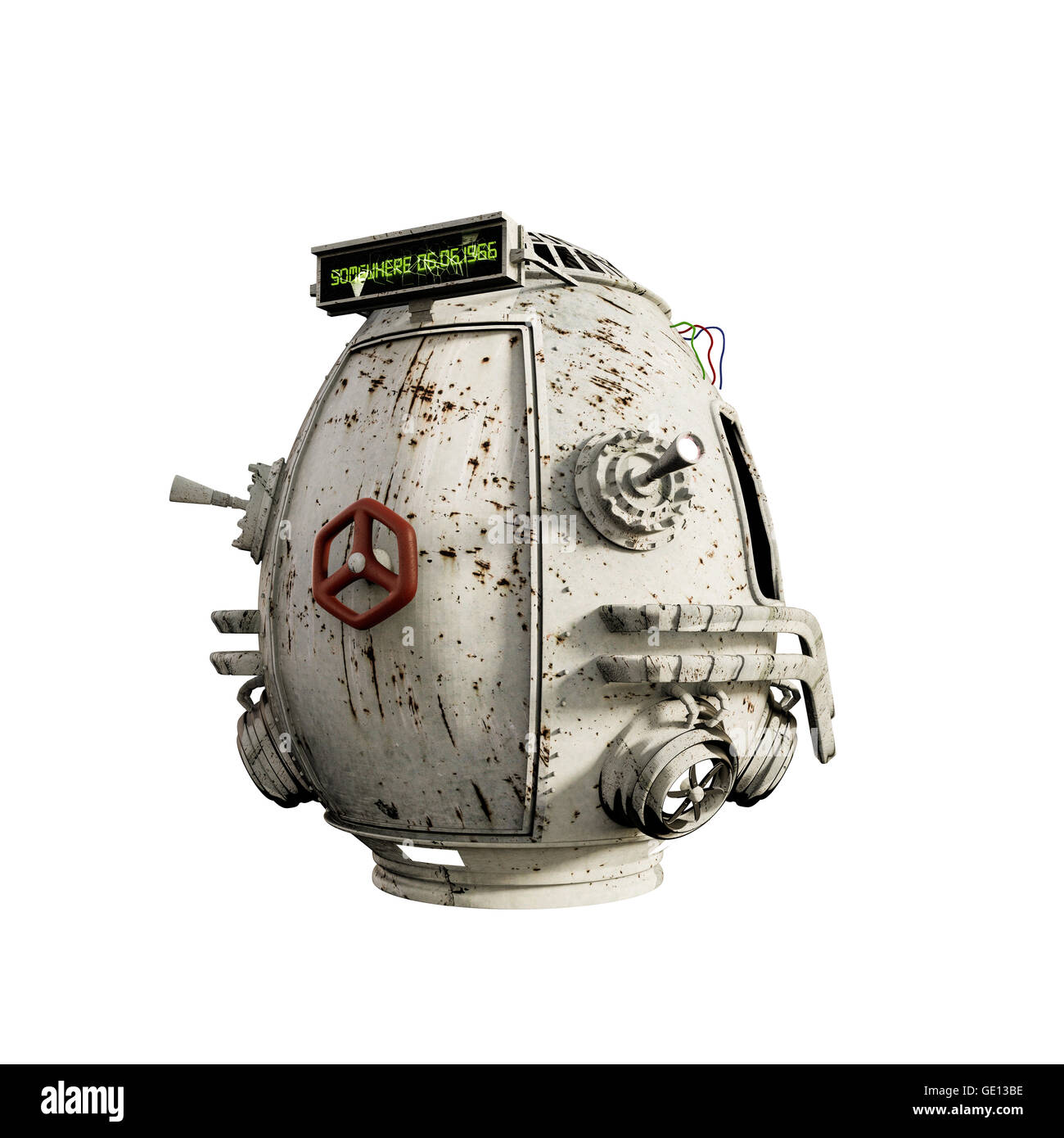 time machine isolated on white background Stock Photo - Alamy