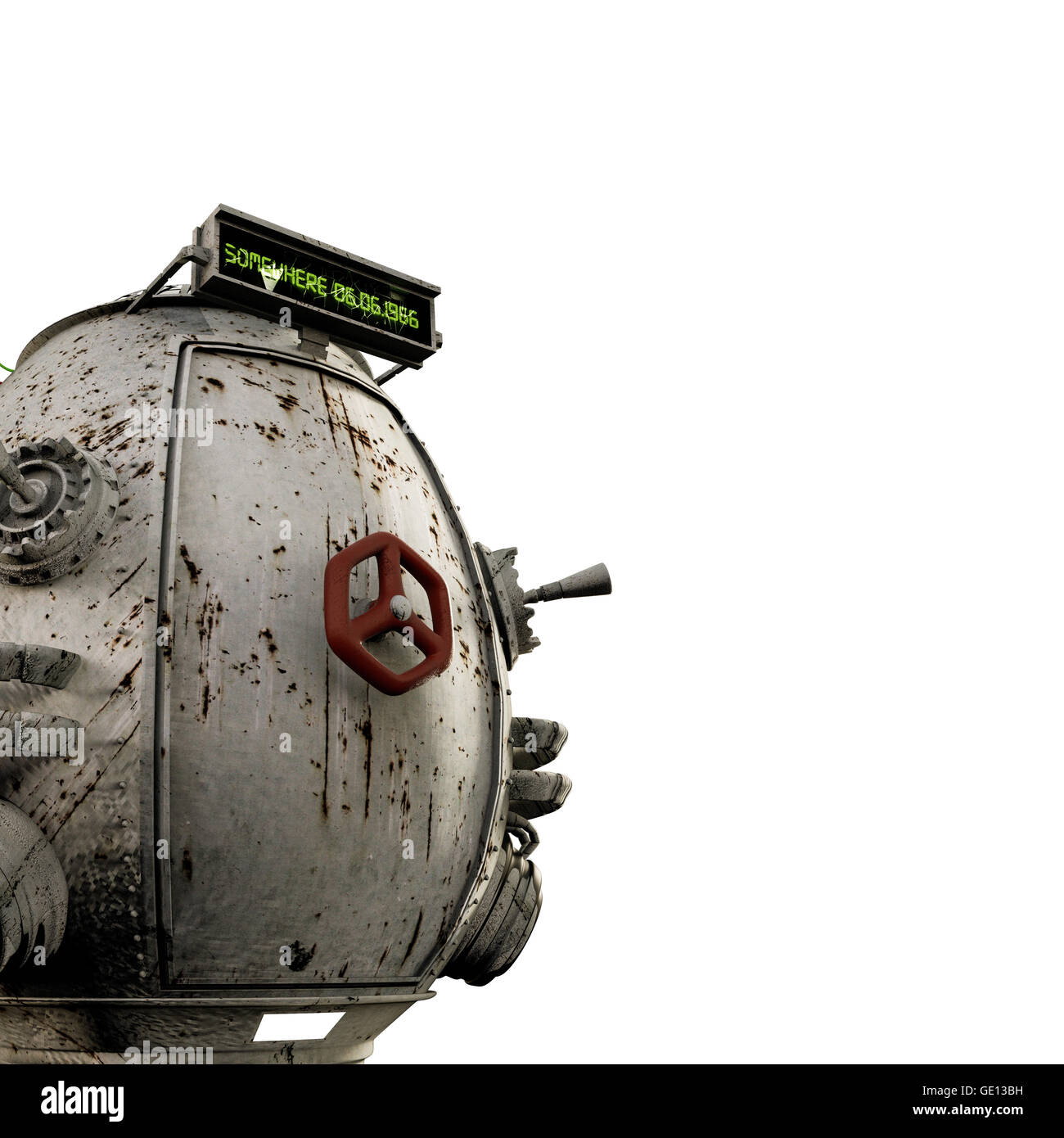 time machine isolated on white background Stock Photo - Alamy