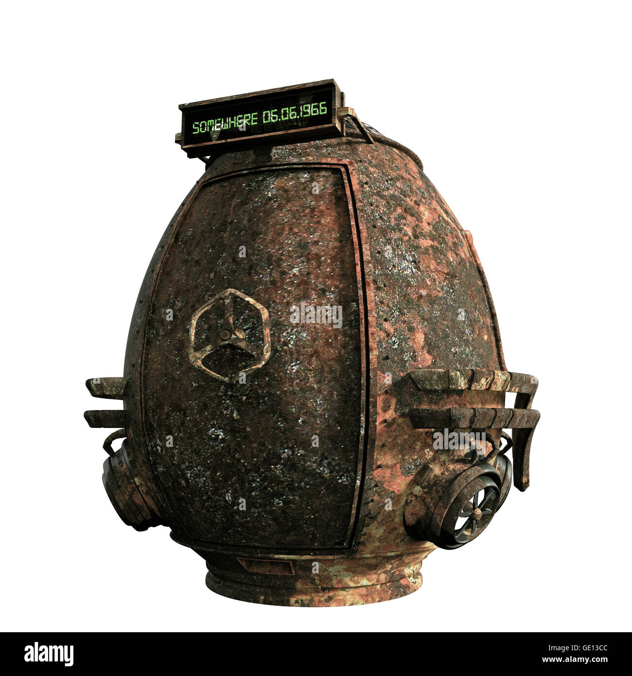 time machine isolated on white background Stock Photo - Alamy