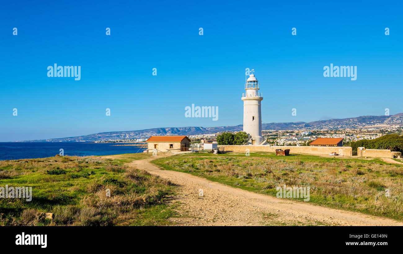 View of Paphos Lighthouse in Cyprus Stock Photo - Alamy